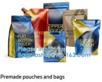 China Open Top Mylar Bags, Matte Clear, Zipper Lock Heat Seal Pouch With Tear Notch For Zip Food Storage Lock Packing for sale