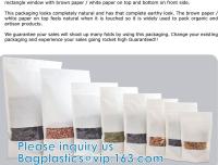 China Open Top Mylar Bags, Matte Clear, Zipper Lock Heat Seal Pouch With Tear Notch For Zip Food Storage Lock Packing for sale