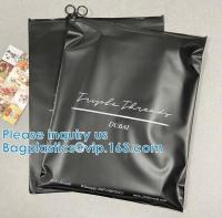 China Custom Frosted Biodegradable Apparel ,Clothes, Garment, T Shirt, Swimwear, Packaging, Slider Zipper Bag for sale