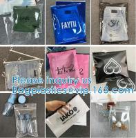 China Custom Frosted Biodegradable Apparel ,Clothes, Garment, T Shirt, Swimwear, Packaging, Slider Zipper Bag for sale