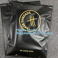 China Custom Frosted Biodegradable Apparel ,Clothes, Garment, T Shirt, Swimwear, Packaging, Slider Zipper Bag for sale