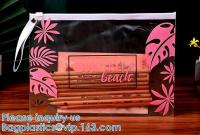 China Biodegradable Custom Logo Travel Vinyl Waterproof Beach Zipper Cosmetic Bag TPU PVC Toilet Wash Bag for sale