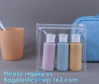 China Portable Daily Personalized Design Transparent Pvc Zipper Pouch Bags Leather Clutch Cosmetic Bag for sale