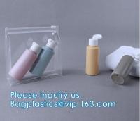 China Portable Daily Personalized Design Transparent Pvc Zipper Pouch Bags Leather Clutch Cosmetic Bag for sale