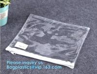 China Matte Frosted PVC EVA Swimwear Clothing Zip lockk Bag, Biodegradable Cosmetic Slider Zipper Packaging Bag for sale