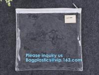 China Matte Frosted PVC EVA Swimwear Clothing Zip lockk Bag, Biodegradable Cosmetic Slider Zipper Packaging Bag for sale