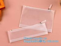China Biodegradable Customized PVC Matte Accessories Plastic Packaging Bag, Jewelry Pouch With Zipper Bag for sale