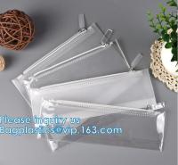 China Biodegradable Customized PVC Matte Accessories Plastic Packaging Bag, Jewelry Pouch With Zipper Bag for sale