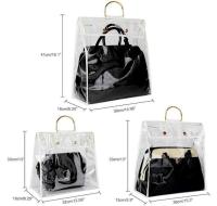 China Fashionable Design Luxury PVC Handbag Purse, Organizer Dust Cover, Bag Protector, Magnetic Snap Closure for sale