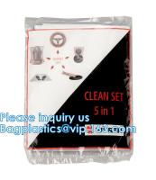 China Universal Disposable Transparent Car Seats Cover Car Steering Wheel Covers Waterproof Car Handle Cover for sale
