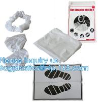 China Universal Disposable Transparent Car Seats Cover Car Steering Wheel Covers Waterproof Car Handle Cover for sale