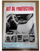 China Universal Disposable Transparent Car Seats Cover Car Steering Wheel Covers Waterproof Car Handle Cover for sale