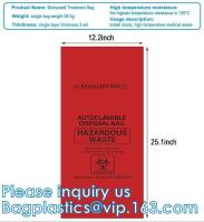 China Polypropylene Biohazard Disposal Bags, Warning Label, Sterilization Printed, Waste Bags With Biohazard Symbol for sale