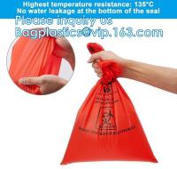 China Polypropylene Biohazard Disposal Bags, Warning Label, Sterilization Printed, Waste Bags With Biohazard Symbol for sale