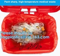 China Polypropylene Biohazard Disposal Bags, Warning Label, Sterilization Printed, Waste Bags With Biohazard Symbol for sale