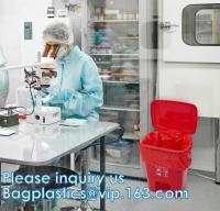China Polypropylene Biohazard Disposal Bags, Warning Label, Sterilization Printed, Waste Bags With Biohazard Symbol for sale