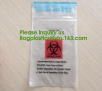 China Reusable Resealable Biohazard Specimen Bags, Laboratory Sample Bag, Zip lockk, Outside Pocket Paperwork Pouch for sale