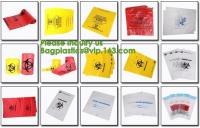 China Reusable Resealable Biohazard Specimen Bags, Laboratory Sample Bag, Zip lockk, Outside Pocket Paperwork Pouch for sale