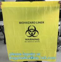 China Biohazard Waste Disposal Bags Drawstring, Gallon Capacity, Medical Garbage Bags, High- Temperature Resistant for sale