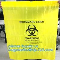 China Biohazard Waste Disposal Bags Drawstring, Gallon Capacity, Medical Garbage Bags, High- Temperature Resistant for sale