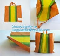 China Eco Friendly fabric Laminated Handle, Pp Woven Tote Bag, RPET Coated Foldable Recyclable Shopping handy Bags for sale