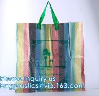 China Eco Friendly fabric Laminated Handle, Pp Woven Tote Bag, RPET Coated Foldable Recyclable Shopping handy Bags for sale