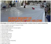 China Waste Disposal Dumpster, Open Top Roll Off Drawstring Container Liners, Dumpster Liners, Facility Liners for sale