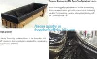 China PE Woven Tarpaulin Container Liner Bag, container cover, drawsting Jumbo bags, open top dry bulk dumpster for sale