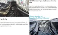 China PE Woven Tarpaulin Container Liner Bag, container cover, drawsting Jumbo bags, open top dry bulk dumpster for sale