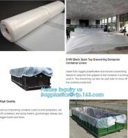 China PE Woven Tarpaulin Container Liner Bag, container cover, drawsting Jumbo bags, open top dry bulk dumpster for sale