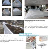 China PE Woven Tarpaulin Container Liner Bag, container cover, drawsting Jumbo bags, open top dry bulk dumpster for sale