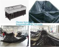 China PE Woven Tarpaulin Container Liner Bag, container cover, drawsting Jumbo bags, open top dry bulk dumpster for sale