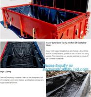 China PE Woven Tarpaulin Container Liner Bag, container cover, drawsting Jumbo bags, open top dry bulk dumpster for sale