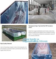 China PE Woven Tarpaulin Container Liner Bag, container cover, drawsting Jumbo bags, open top dry bulk dumpster for sale
