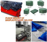 China Outdoor Large Capacity Garden Gallon Waterproof Green Lawn PE Woven Waste Bags, Reusable Yard Waste Bags for sale