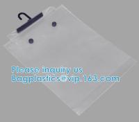 China Swimwear Packaging Pouch With K Top, Gusset Bag Bikini Slider Zipper Packaging Bags, Hanger Hook Underwear for sale