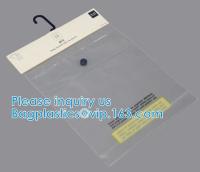China Swimwear Packaging Pouch With K Top, Gusset Bag Bikini Slider Zipper Packaging Bags, Hanger Hook Underwear for sale