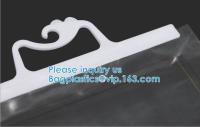 China Biodegradable Compostable Hanger Hook Handle Bag For Underwear Clothes, Rigid Snap Seal Handle Bikini Bag for sale