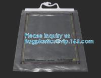 China Biodegradable Compostable Hanger Hook Handle Bag For Underwear Clothes, Rigid Snap Seal Handle Bikini Bag for sale