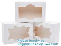 China Chocolate Takeaway kraft, Christmas Cookie Bakery Treat Box Set With Window, Cardboard Jewelry shoulder box for sale