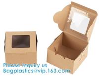 China Chocolate Takeaway kraft, Christmas Cookie Bakery Treat Box Set With Window, Cardboard Jewelry shoulder box for sale