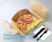 China Custom Pizza Packing Paper Box Corrugated With Different Size, Recycle Paper Simple Pizza Package Lunch Box for sale