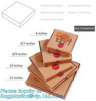 China Custom Pizza Packing Paper Box Corrugated With Different Size, Recycle Paper Simple Pizza Package Lunch Box for sale