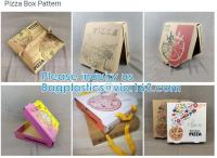 China Custom Pizza Packing Paper Box Corrugated With Different Size, Recycle Paper Simple Pizza Package Lunch Box for sale