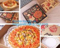 China Custom Pizza Packing Paper Box Corrugated With Different Size, Recycle Paper Simple Pizza Package Lunch Box for sale