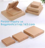 China Custom Pizza Packing Paper Box Corrugated With Different Size, Recycle Paper Simple Pizza Package Lunch Box for sale
