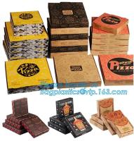 China Custom Pizza Packing Paper Box Corrugated With Different Size, Recycle Paper Simple Pizza Package Lunch Box for sale