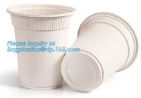 China Compostable Sugarcane Cup 8/12oz Eco Friendly Biodegradable Bagasse Coffee Cups, Sugarcane Bagasse Pulp for sale