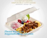 China Catering Eco-Friendly Container Compartment Starch lunch Meal Box, Disposable Takeaway Packaging, Takeout for sale