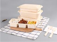 China Take Away Fast Food, Compartment Packing Box, Containers, Starch Biodegradable, Environmental Lunch Meal Box for sale